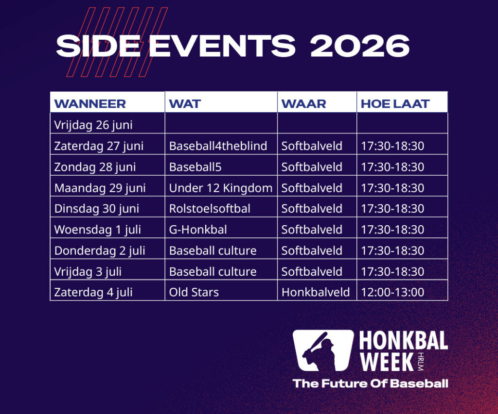 Schedule | Haarlem Baseball Week
